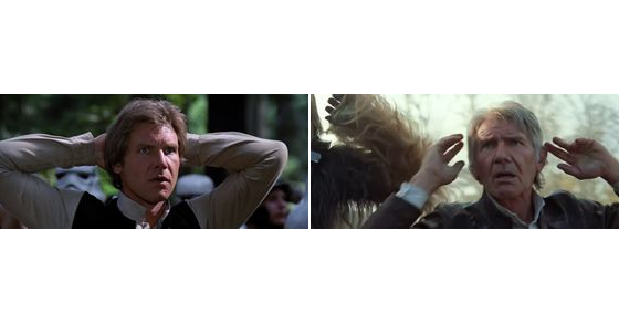 Star Wars, Han solo, then and now - 32 years apart